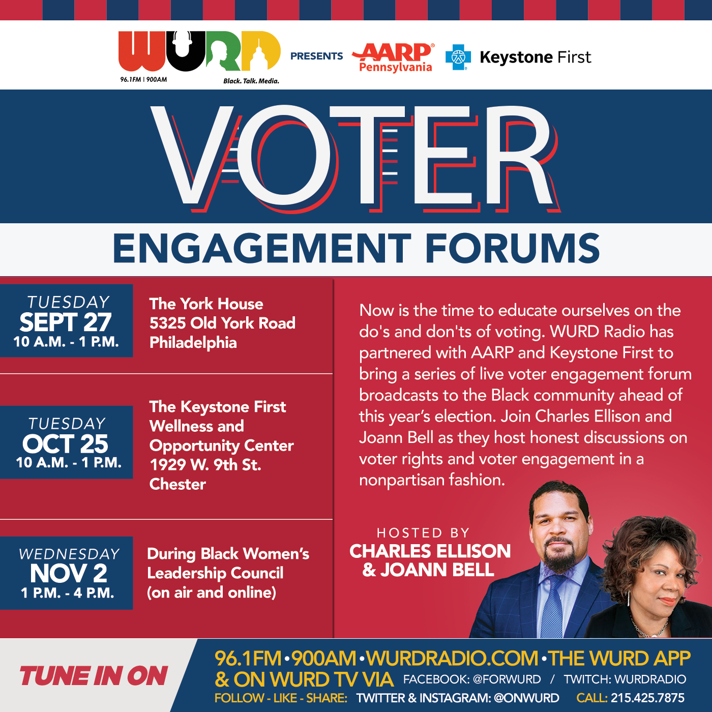 AARP & Keystone First Voter Engagement Forums - WURD Radio
